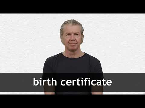 How to pronounce BIRTH CERTIFICATE in American English
