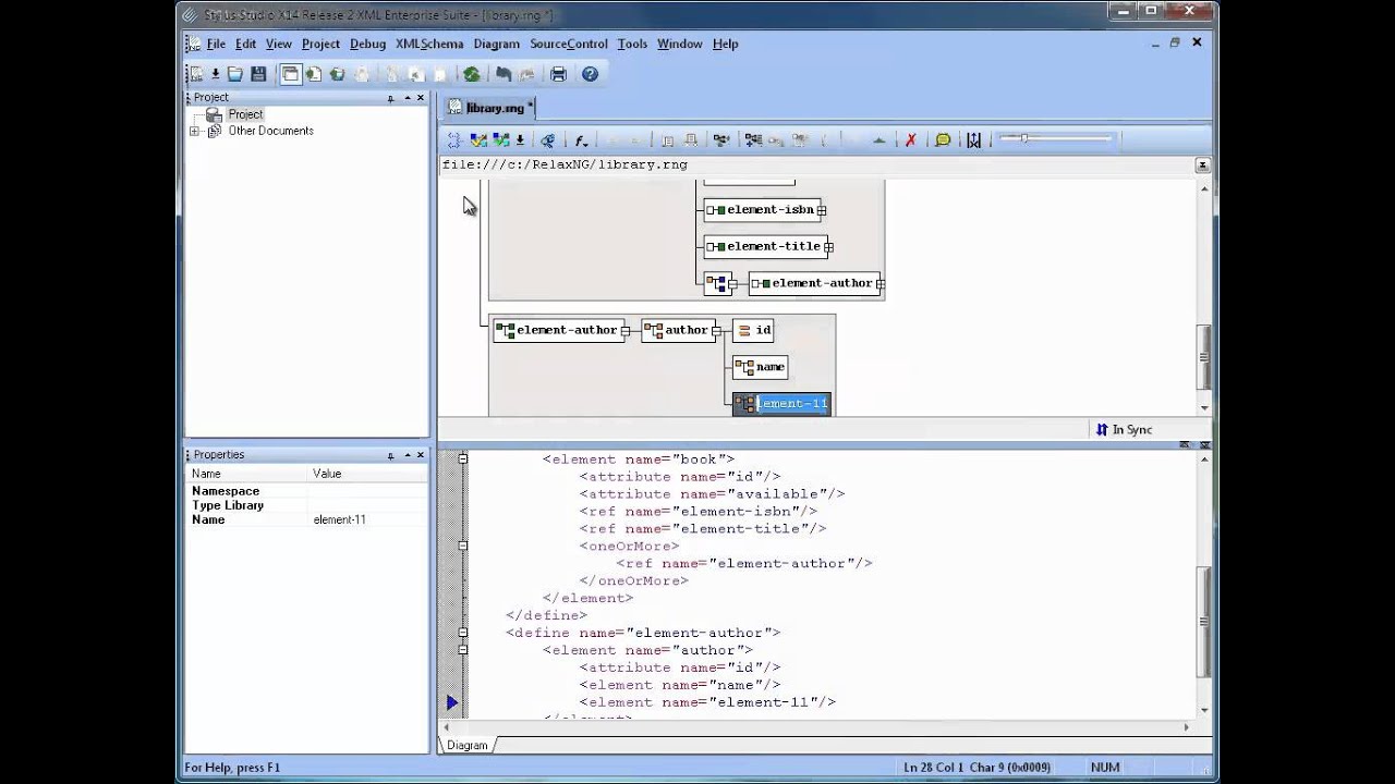 Relax NG Schema Editor - Stylus Studio