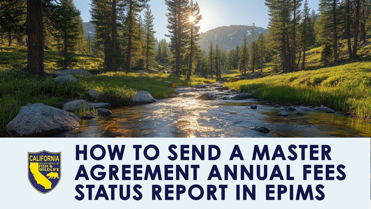 How to Send a Master Agreement Annual Fees Status Report in EPIMS