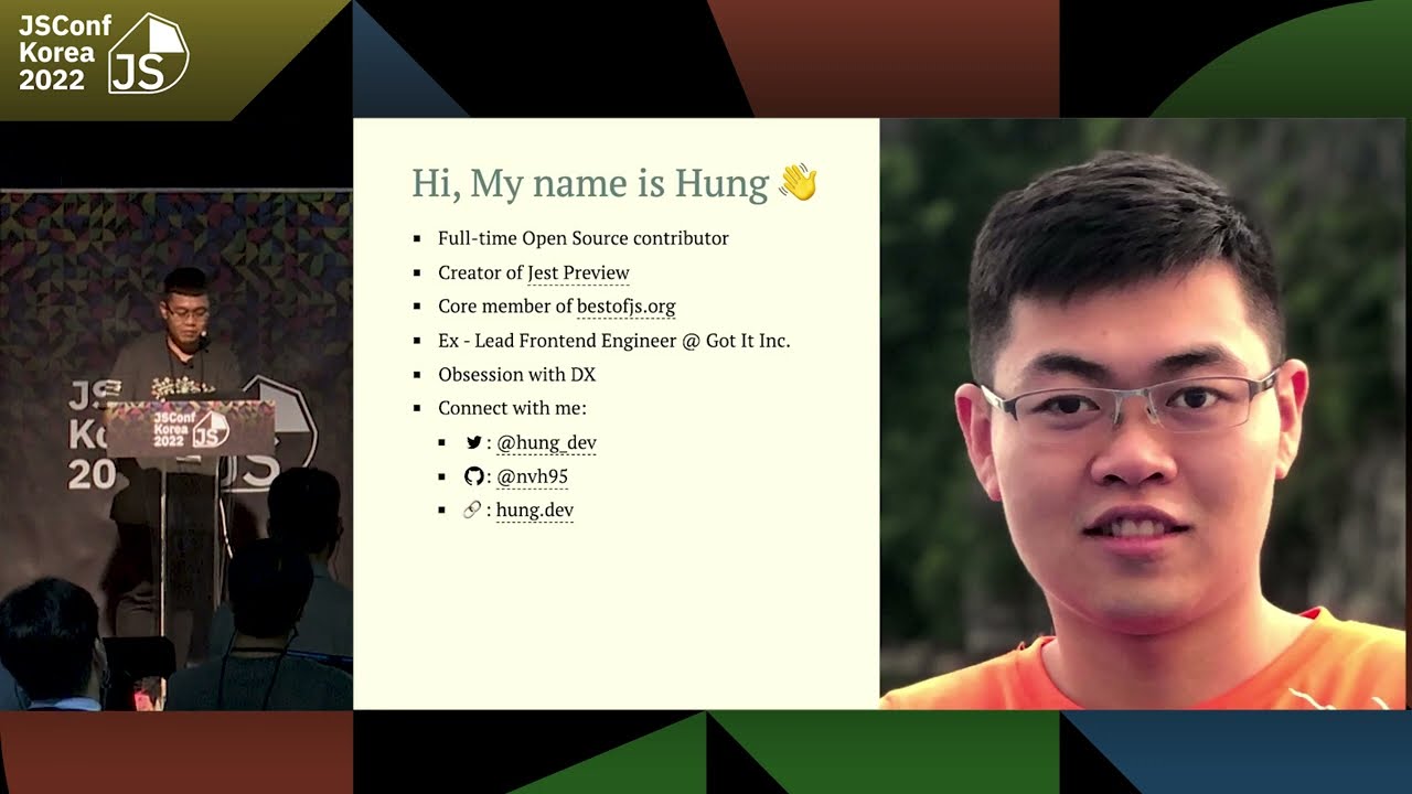 How I Got 1600 Stars on GitHub in 2 months of Open Source Work by Hung Viet Nguyen|JSConf Korea 2022