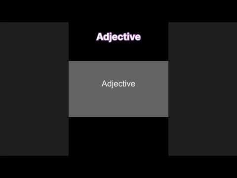 Adjective definition & types #EnglishGrammar #LearnEnglish #GrammarBasics #adjective