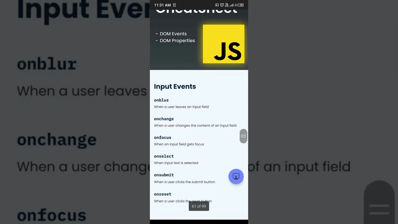 JavaScript cheatsheet