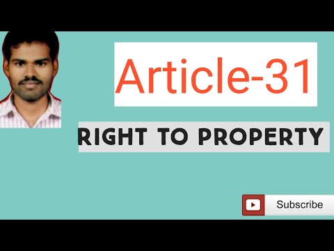 Article-31 OF Indian Constitution |Right to Property.|