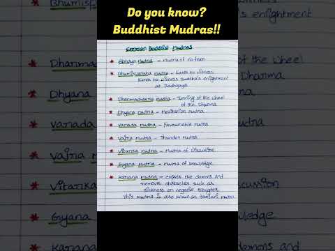 Do you know the Common Buddhist Mudras and their Significance? #upsc