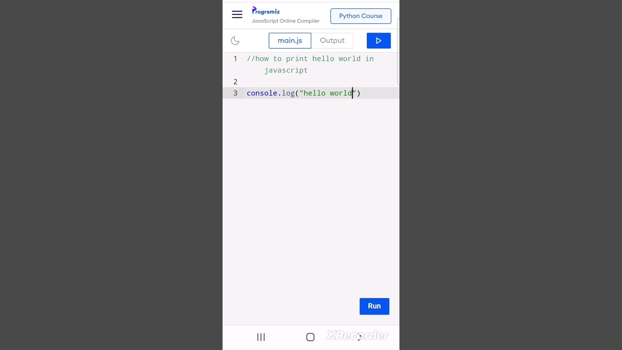 javascript program to print hello world 🤞using one line code 🔥#shorts #javascript #programming #java