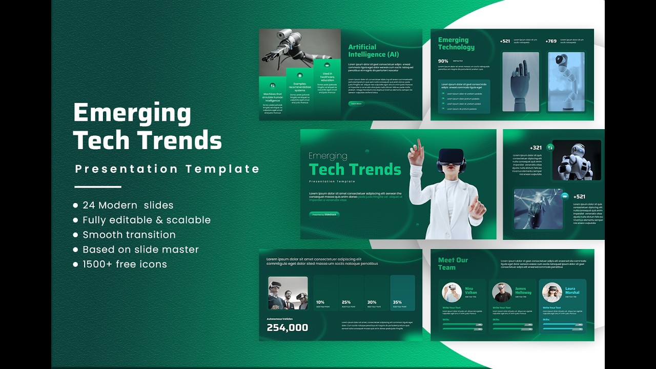Emerging Tech Trends Presentation | Modern Technology Slides for Future-Focused Ideas