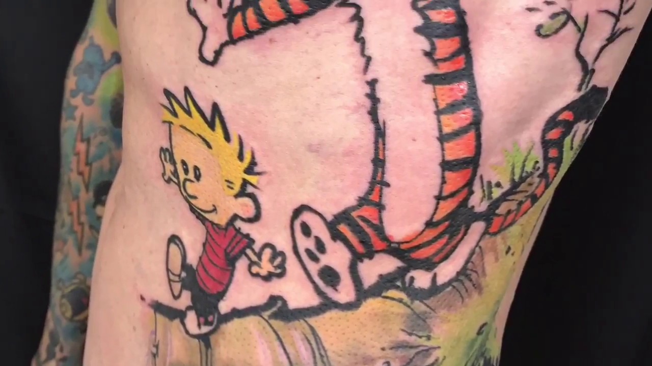 Calvin and Hobbes tattoo session #57