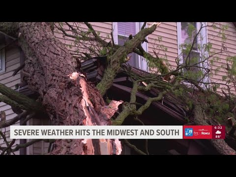 Severe weather hits the Midwest, southern United States