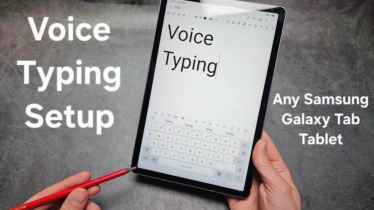 How to Enable & Use Voice Typing on ANY Samsung Galaxy Tab Tablet - Speech to Text