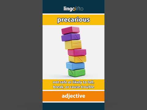 đŦđ§ Precarious Meaning : Flash Card : Learn English Vocabulary