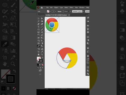 Google Chrome logo || in adobe illustrator #shorts #viral #illustrator #logo #youtubeshorts