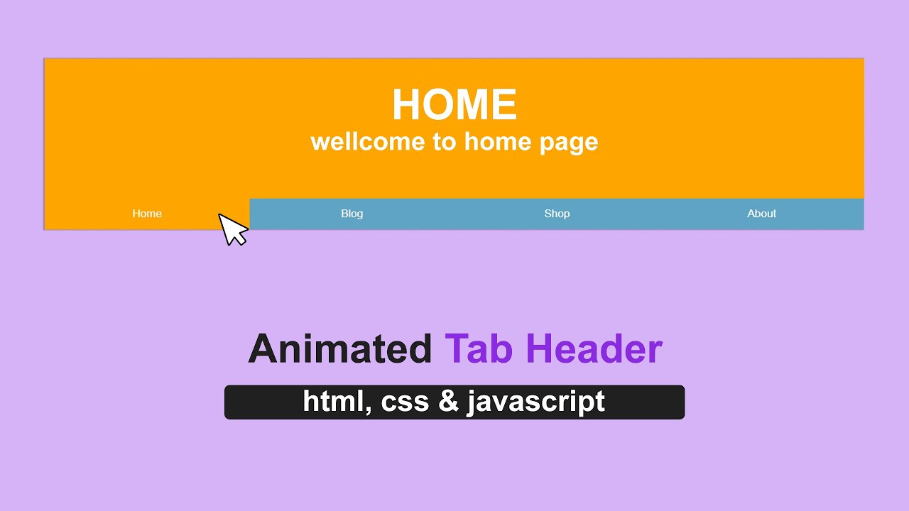 Responsive Tab Header Using HTML, CSS & JavaScript