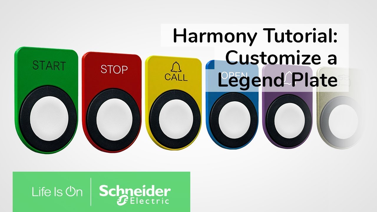 ZBY2387, Harmony, 22mm Push Button, legend holder 30 x 40 mm, with ...