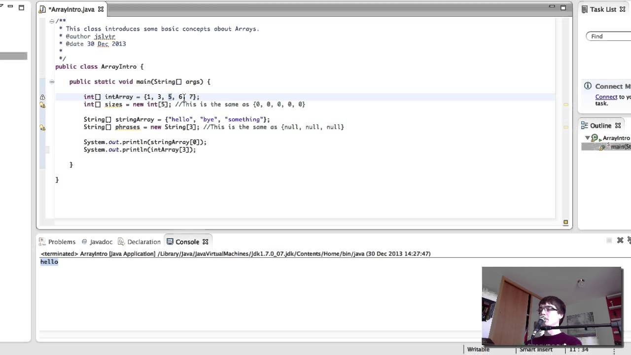 Computer Science for Everyone - 45 - Arrays in Java (programming video)