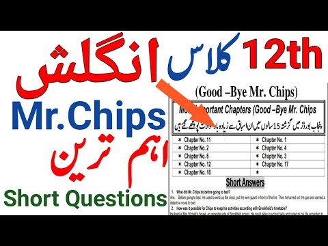 Mr Chips Important Questions 2nd Year 2022 - 12th Class Mr Chips 8 Most Important Questions -Biseweb