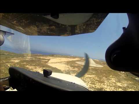 Flight to Sitia Airport, Crete, Greece - Landing