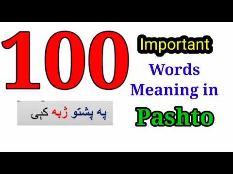 Words Meaning in Pashto 100