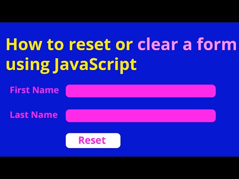 How to Reset(clear)Form Using JavaScript || Ujjwal Technical Tips