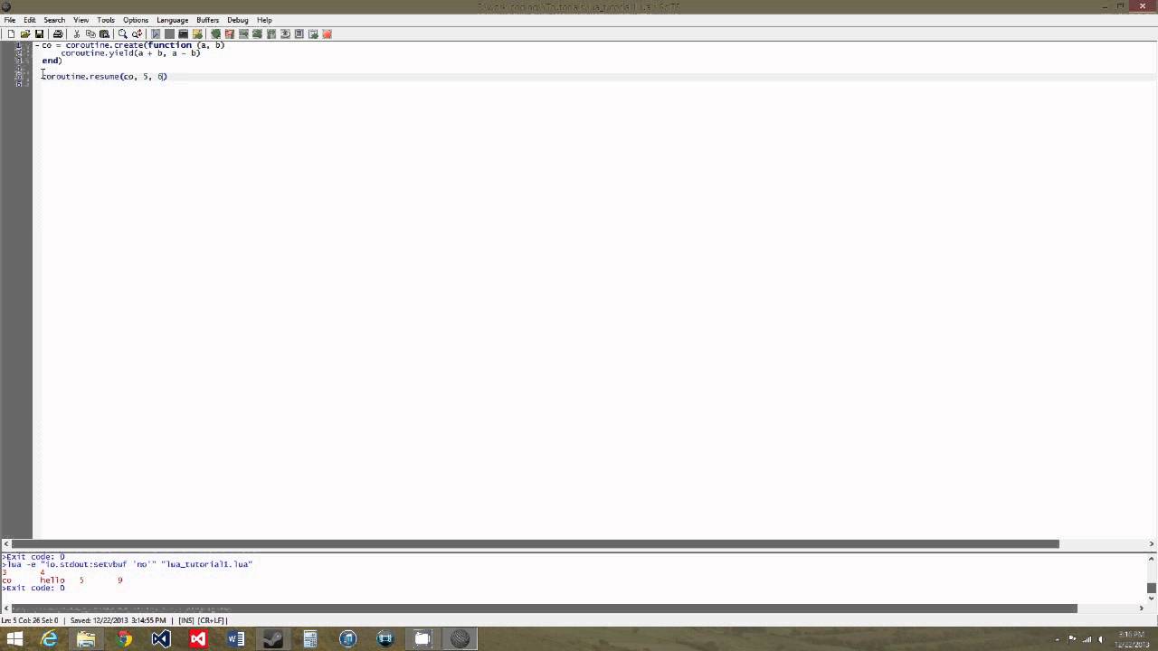 Lua Tutorial 8: Coroutines