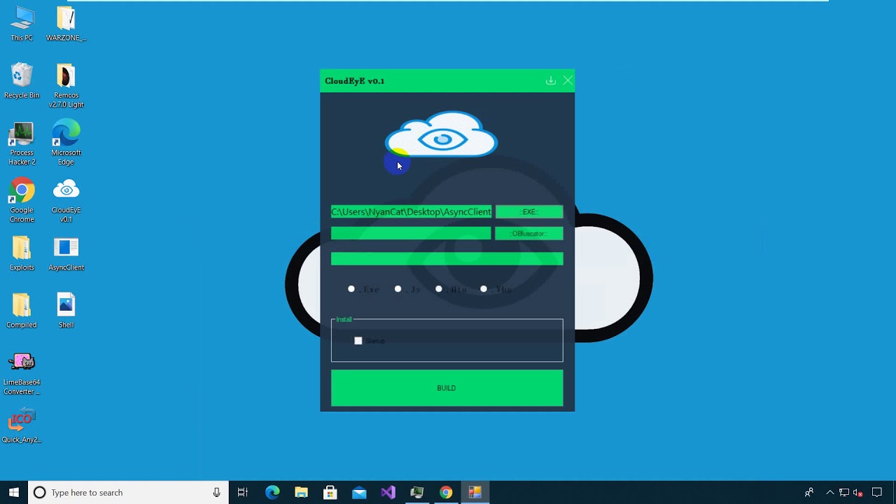 CloudEyE v0.1 | Encrypt AsyncRAT Clean Runtime 2021
