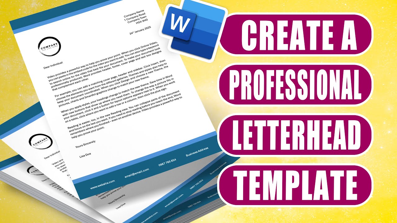How to make a Professional Letterhead Template in Microsoft Word (Step-by-Step)