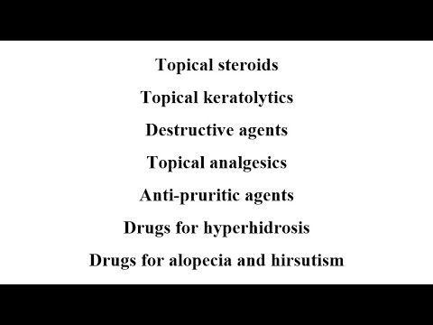 Pharmacology - Topical steroids and other drugs for skin diseases