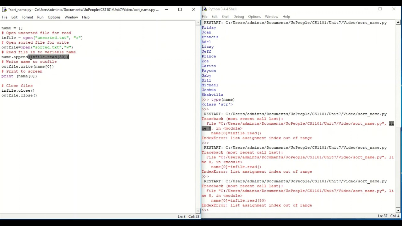 UoPeople CS1101 Unit 7 Python Programming Assignment Tutorial