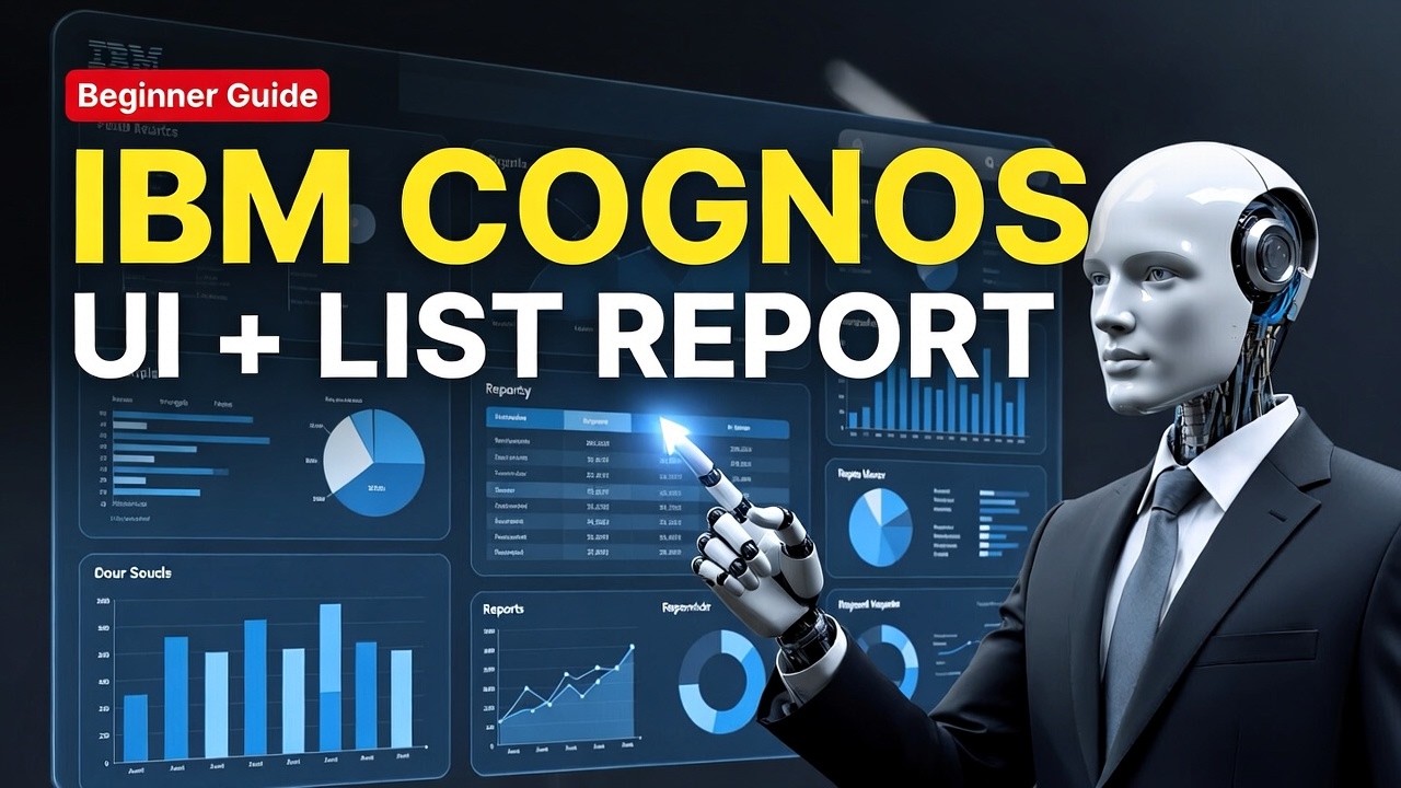 3. UI Overview + Create Simple List Report (Step-by-Step) | IBM Cognos Tutorial for Beginners