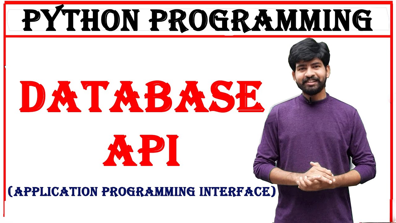 DATABASE API | application programming interface | python, python programming | python database API