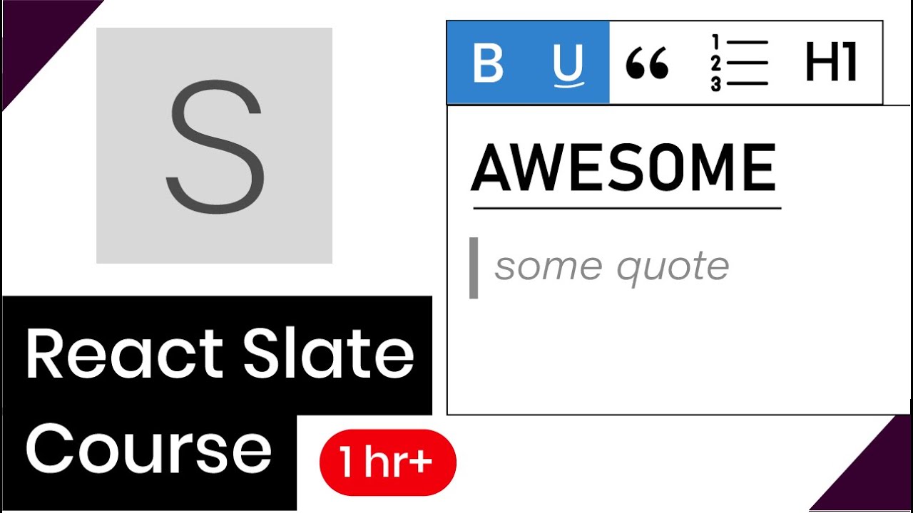 Master React Slate in 1 hour