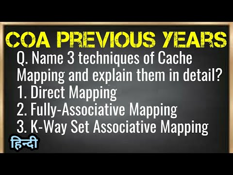 COA#21 | Explain 3 techniques of Cache Mapping and explain them in ...