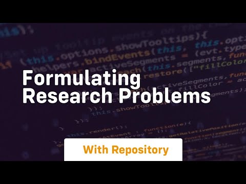 formulating research problems