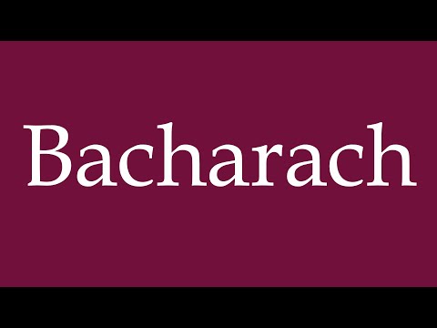 How to Pronounce ''Bacharach'' Correctly in German
