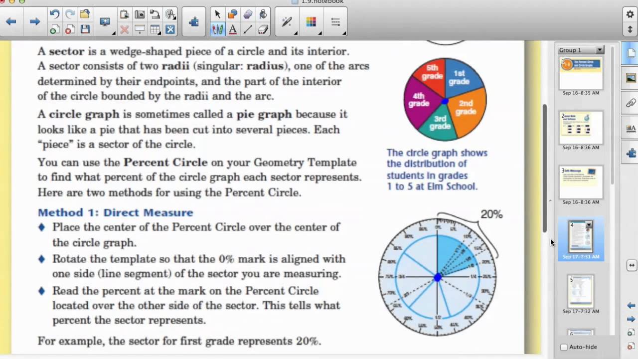 1.9 The Percent Circle and Circle Graphs