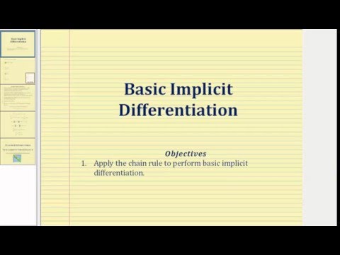 Introduction to Basic Implicit Differentiation | Math Help from ...