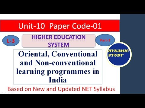 Oriental, Conventional and Non-conventional learning programmes - 2 ...