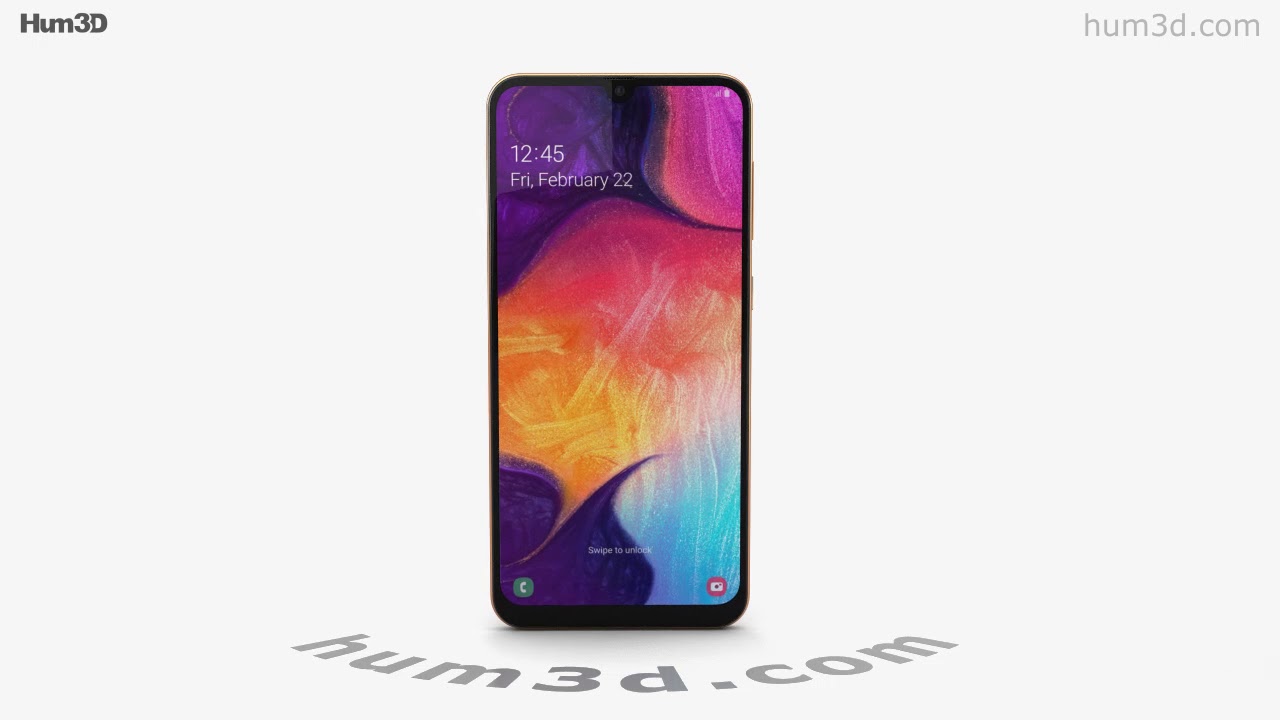 Samsung Galaxy A50 Coral 3D model by 3DModels.org