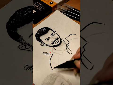 Brustro ink pens portrait sketch #doodle #doodling #portrait #art #sketch #inkdrawing #pen #drawing