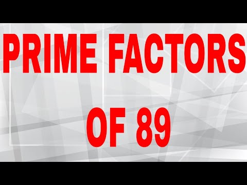 Prime factors of 89