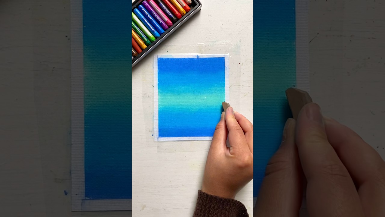 Quick and easy soft pastel drawing of a cherry blossom tree at moonlight. Step by step for beginners