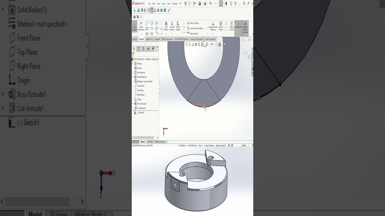 SolidWorks Tutorial: Practice Problem 7.9 #solidworks #solidworkstutorial #cad #feature #pattern