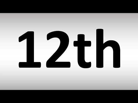 How to Pronounce 12th (Twelfth)