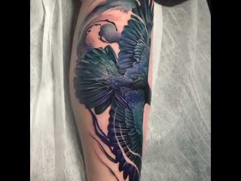 Realistic Raven Tattoo