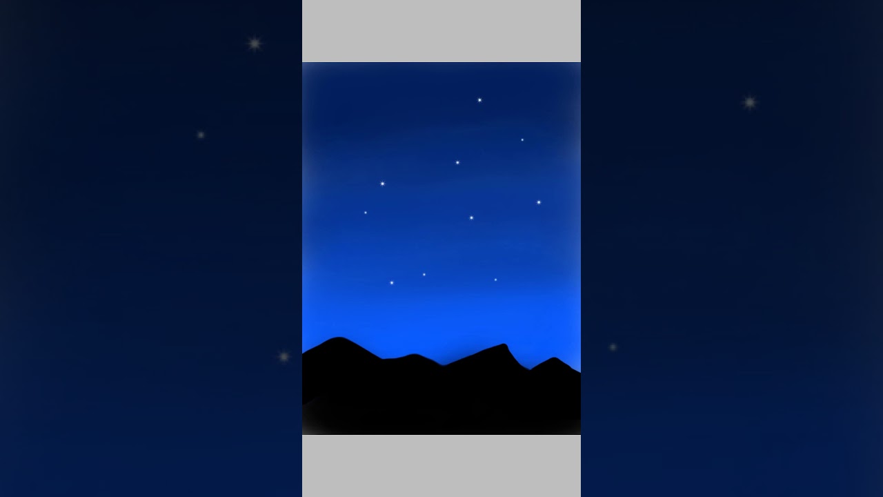 How to simple drawing night sky