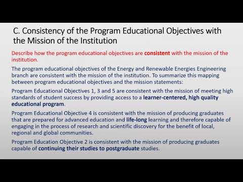 video 3 CRITERION 2 PROGRAM EDUCATIONAL OBJECTIVES