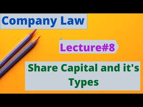 Share capital and it's types || Company law || CA || ACCA