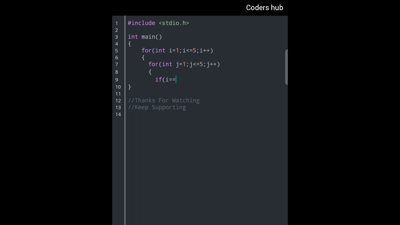 #14 |Programming for beginners| |C Language|Pattern printing|#coding #c #pattern #code #programming