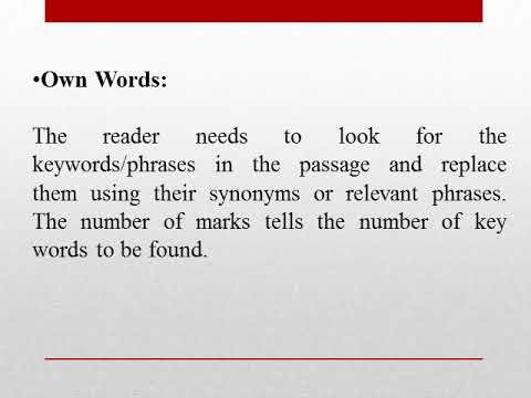 GCE O LEVEL READING FOR MEANING