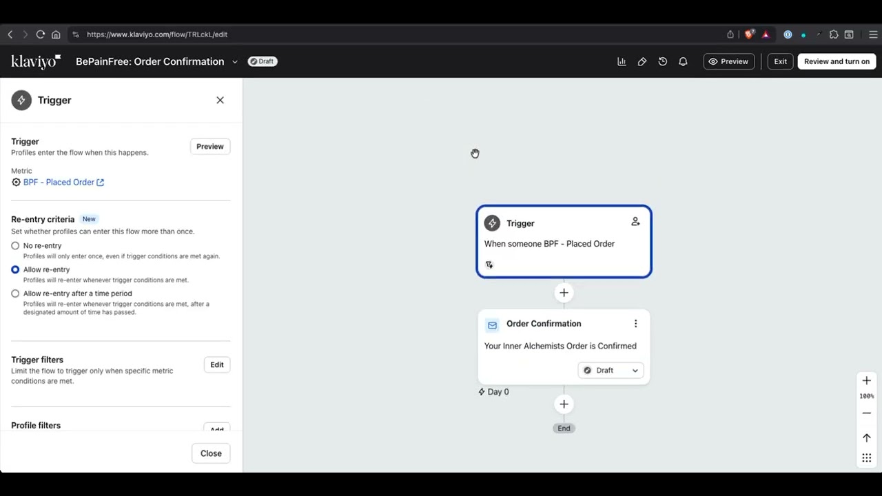 Filtering a Klaviyo Flow by subsite (using Trigger Filters)