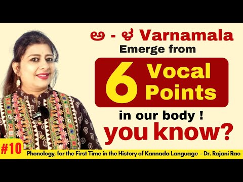 How ಅ - ಳ Kannada Varnmale are classified from their vocal point emergence?